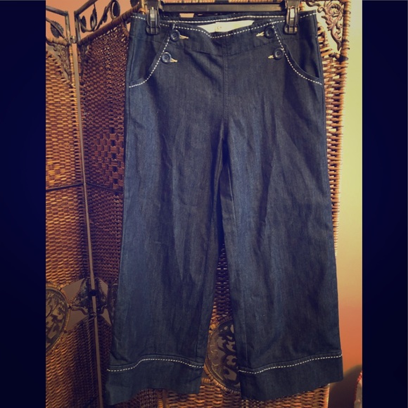 Cache | Pants & Jumpsuits | Cache Wide Leg Capri | Poshmark